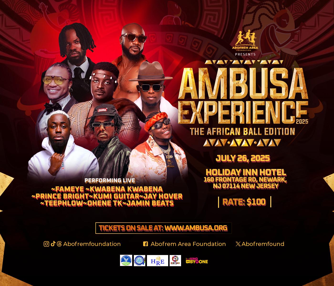 Fameye, Kwabena Kwabena, Others Headline AMBUSA Experience 2025 – “The African Ball Edition” New ...